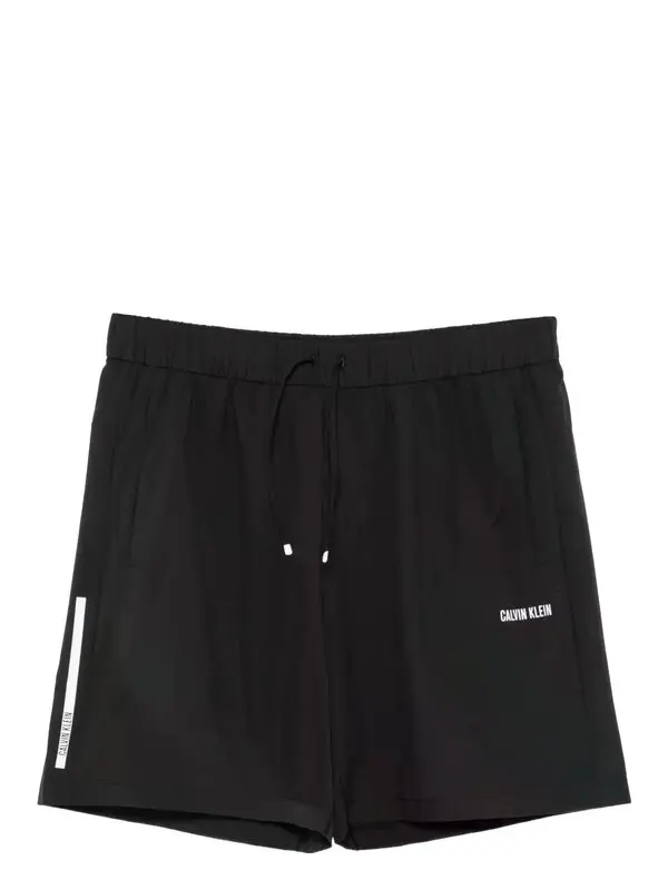 Calvin Klein Logo-detail Drawstring Shorts - Black