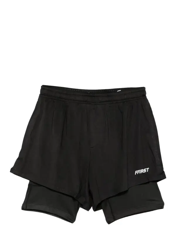 FAMILY FIRST Logo-print Performance Shorts - Black
