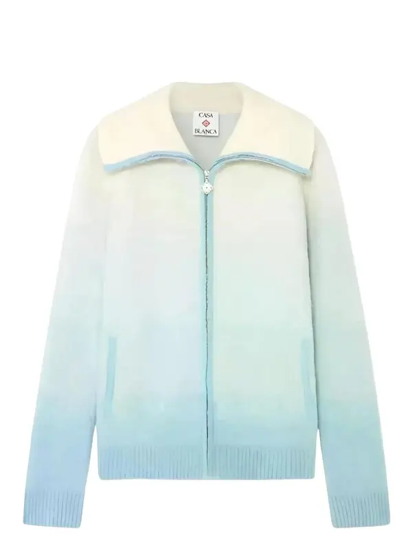Casablanca Zip Cardigan - Blue