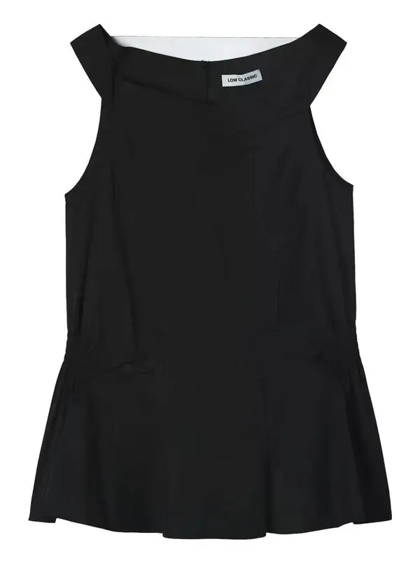 LOW CLASSIC Shirred Sleeveless Top - Black