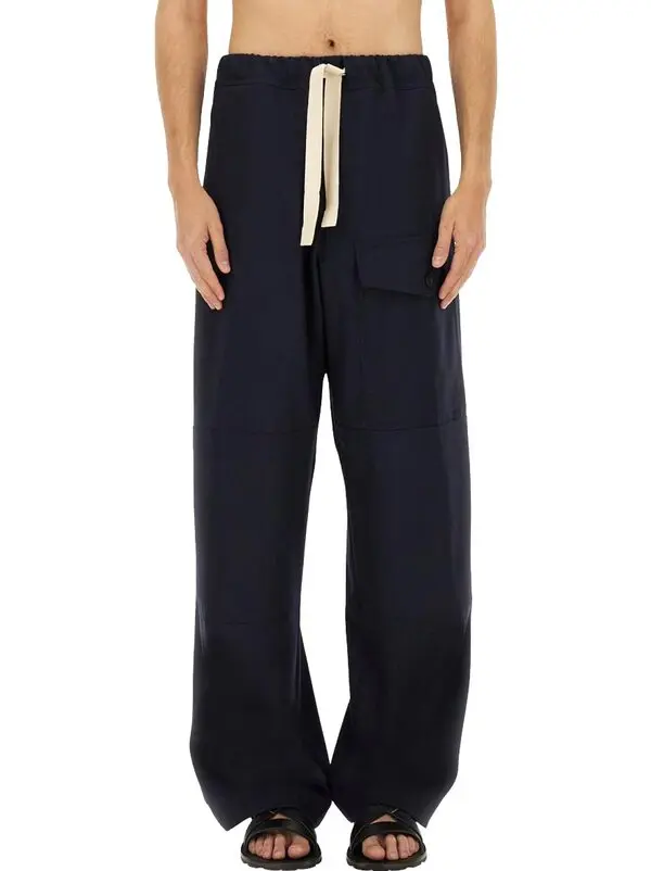 Dries Van Noten Cotton Pants - Blue