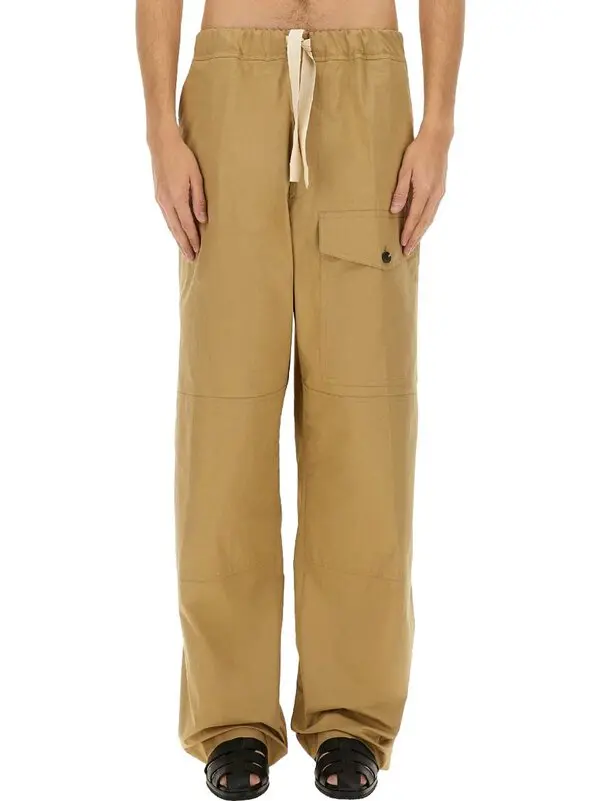 Dries Van Noten Cotton Pants - Beige