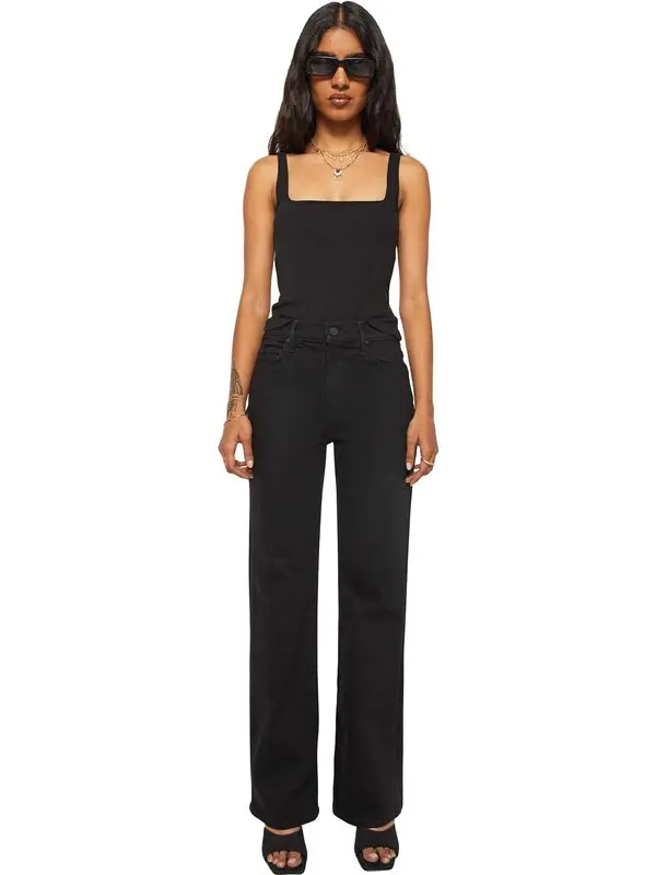 MOTHER Petites The Lil Kick It Jeans - Black