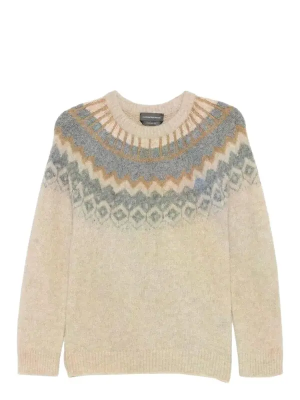 Lorena Antoniazzi Patterned Crew-neck Sweater - Neutrals