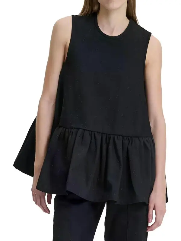 Cecilie Bahnsen Barbara Embroidered Top - Black
