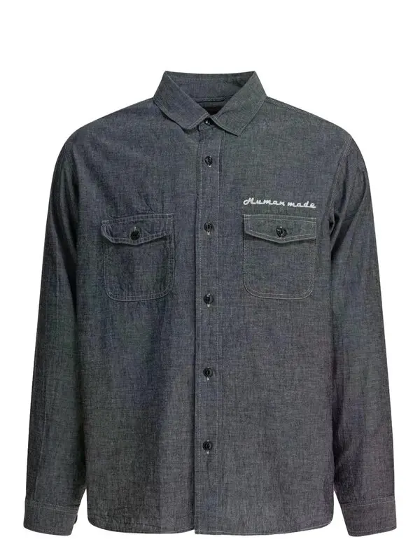 HUMAN MADE Chambray Buttoned Shirt - Black