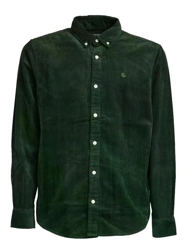 Carhartt Work In Progress Button-down Logo Shirt - Green
