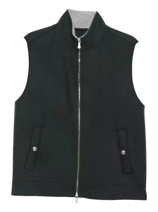 Eleventy Zip Vest - Grey