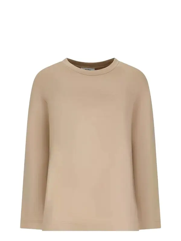 Max Mara Embossed-logo Sweatshirt - Neutrals
