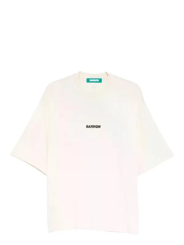 BARROW Logo-print T-shirt - Neutrals
