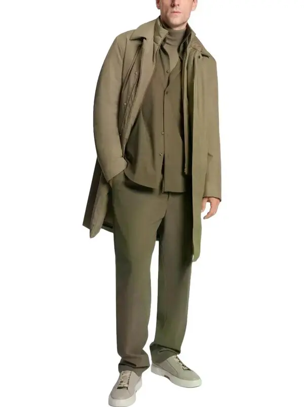 BOSS Ribbed Long-sleeve Shirt - Brown