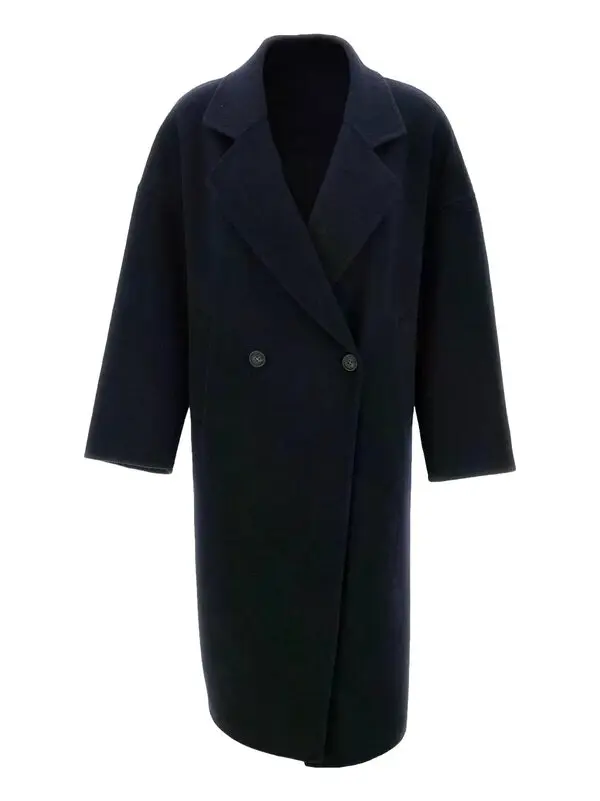 AFTERCOAT Wool Blend Button Coat - Blue