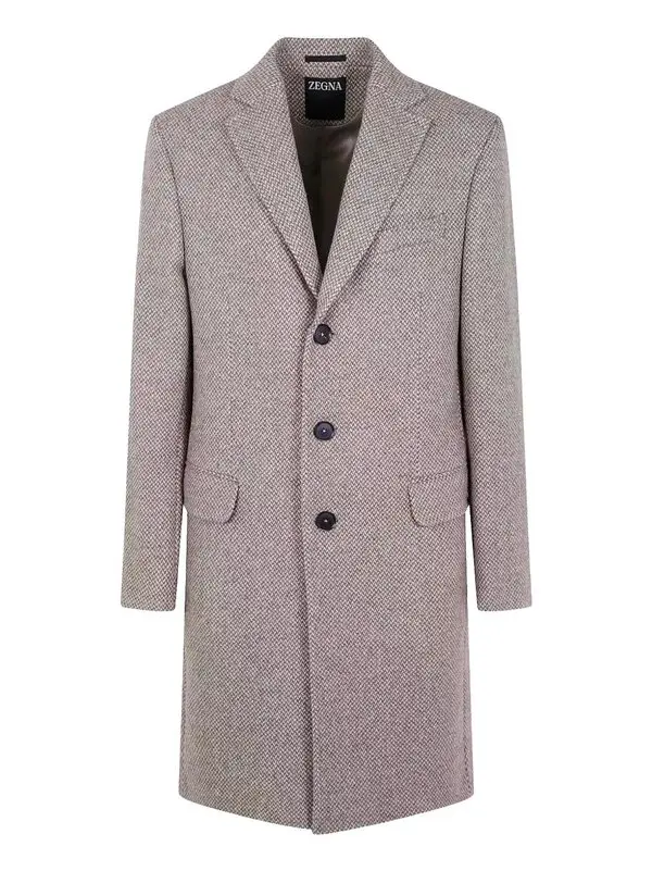 Zegna Notched-lapel Wool Coat - Neutrals