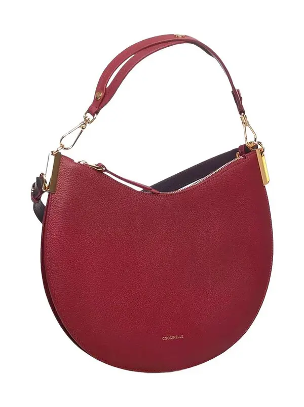 COCCINELLE Medium Sunup Leather Shoulder Bag - Red
