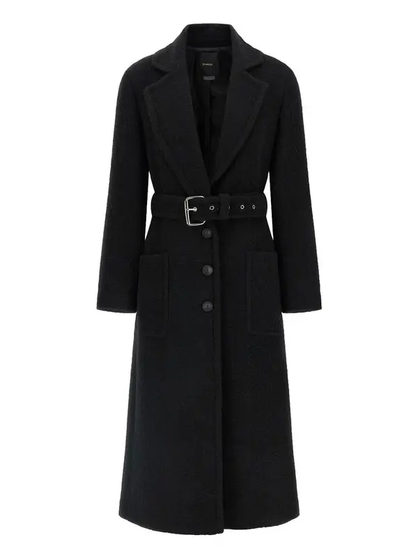 Pinko Belted Coat - Black