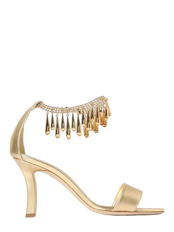 Manolo Blahnik Heeled Sandal - Gold