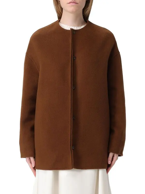 LOU LOU STUDIO Collarless Coat - Brown