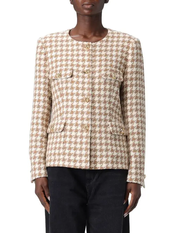 Tagliatore Houndstooth Jacket - Beige