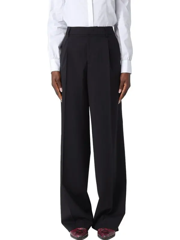 PT TORINO Wide Leg Trousers - Black