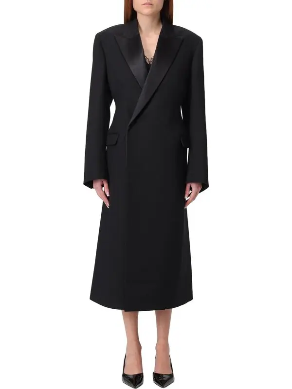 Carven Tailored Long Coat - Black