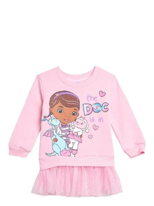 Disney Doc Mcstuffins Graphic Pullover Sweatshirt With Tutu - Pink