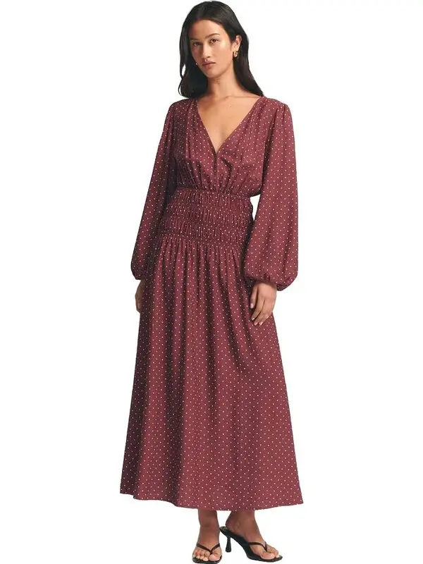 ST MRLO May Gather Midi Dress - Crimson Spot