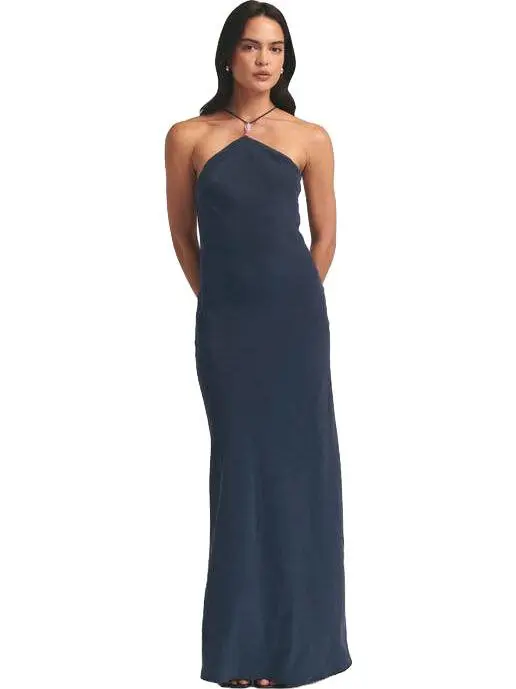 ST MRLO Anais Slip Maxi Dress - Shadow Navy