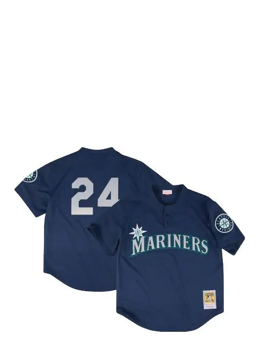 Profile Seattle Mariners Big & Tall Cooperstown Collection Mesh Batting Practice Jersey - Navy
