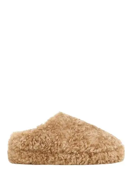 Apparis Misha Faux Fur Slippers - Camel