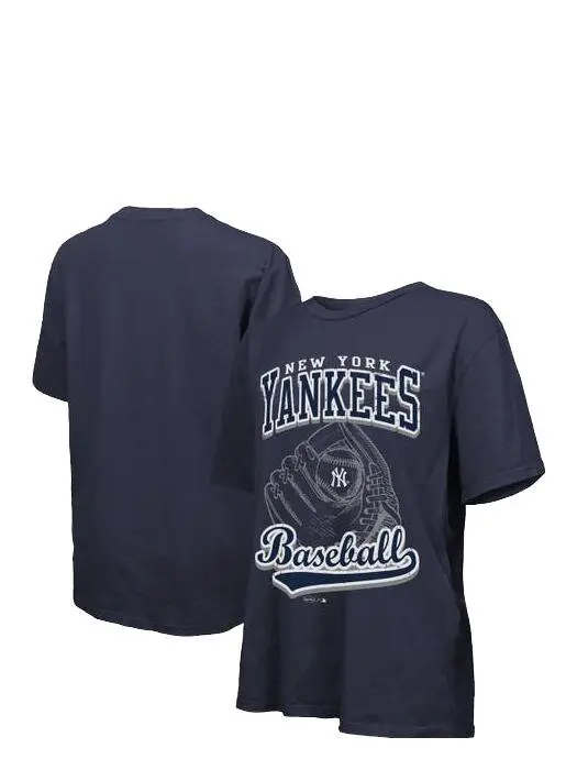 MAJESTIC THREADS New York Yankees Oversized First Base T-shirt - Navy