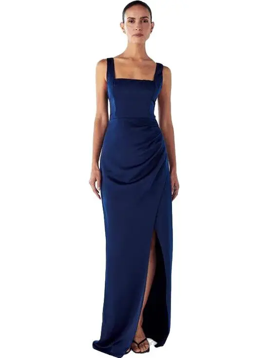 WILLA Detroit Maxi Gown - Navy Blue