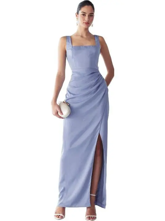 WILLA Detroit Maxi Gown - Pearl Blue