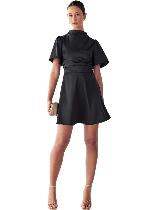 WILLA Saray Mini Dress - Black