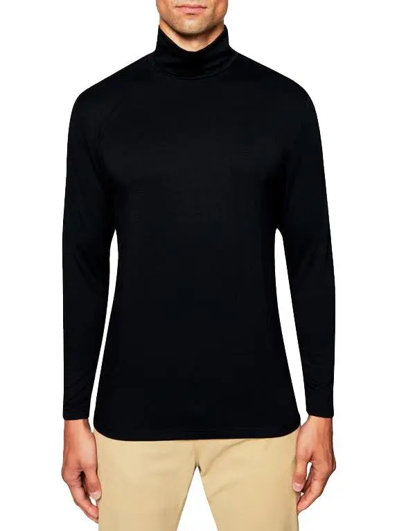 CON.STRUCT Mock Neck Long Sleeve Shirt - Black