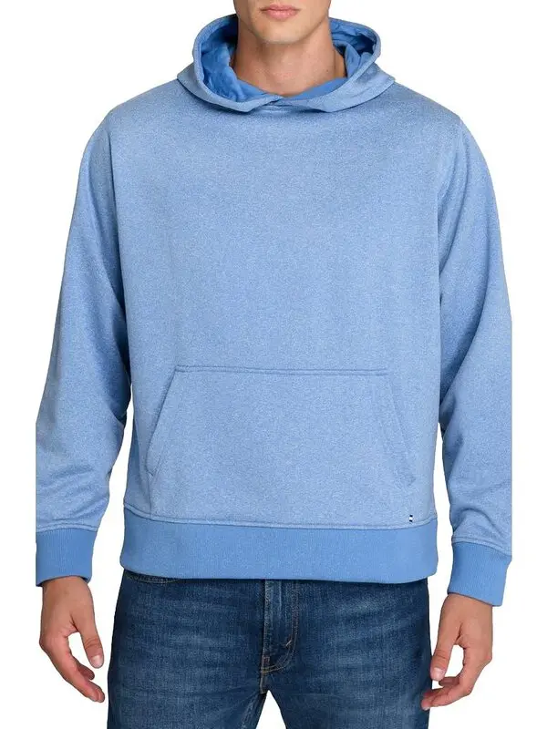 CON.STRUCT Solid Cross-dyed Fleece Hoodie - Blue