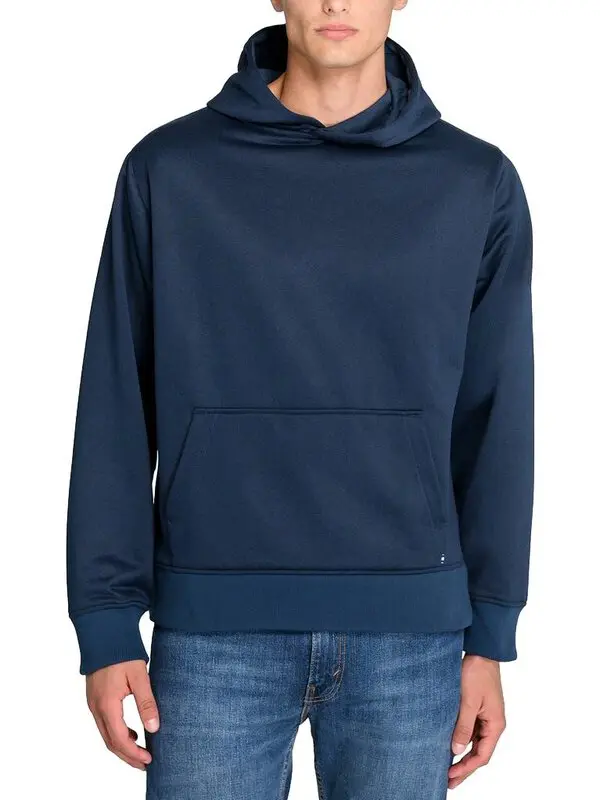 CON.STRUCT Solid Cross-dyed Fleece Hoodie - Navy