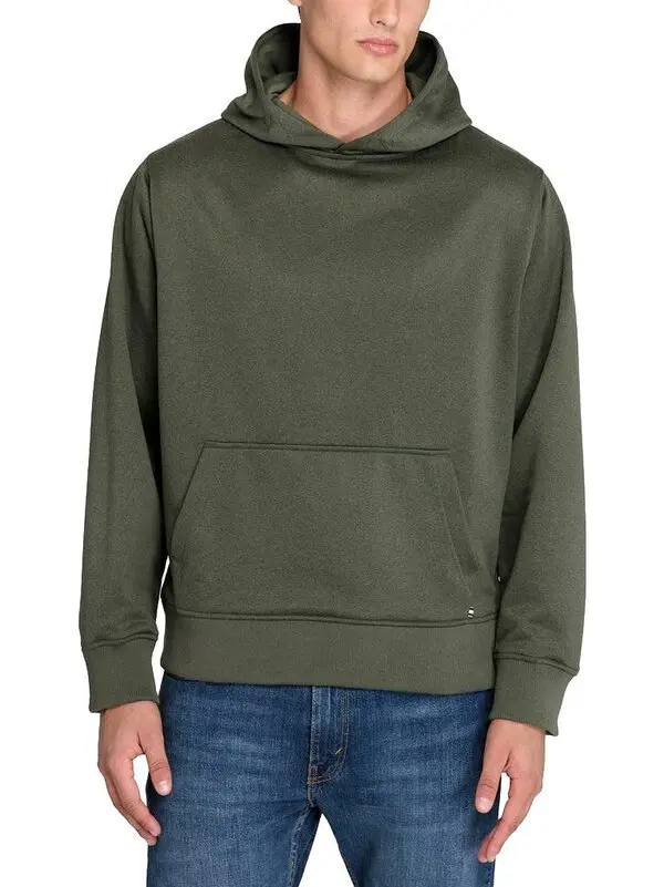 CON.STRUCT Solid Cross-dyed Fleece Hoodie - Olive