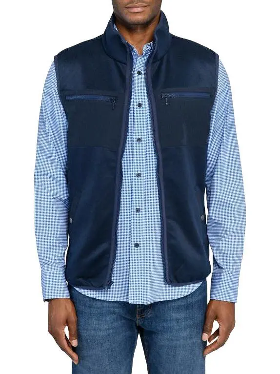 CON.STRUCT Solid Fleece Performance Vest - Navy