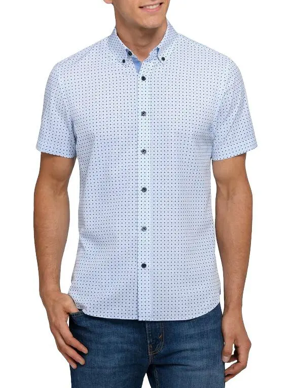 CON.STRUCT Dash Duo Woven Short Sleeve Basic - White/blue