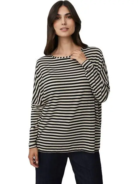 MASAI COPENHAGEN Mabarr Long Sleeve Loose Fit Top - Black