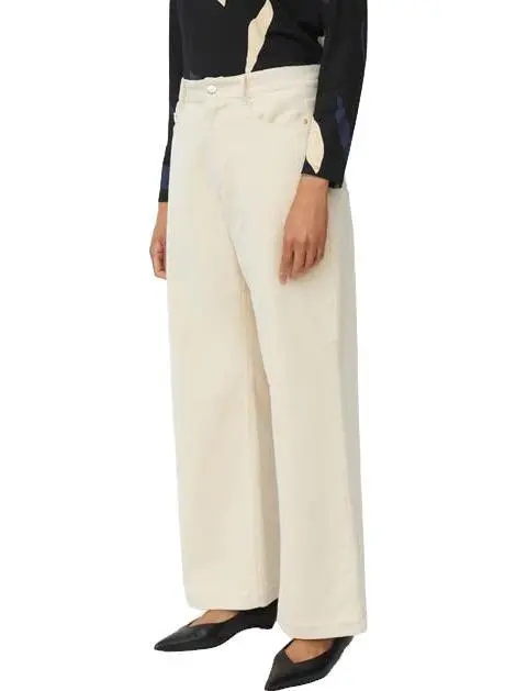 MASAI COPENHAGEN Wide Leg Velvet Pants - Fog