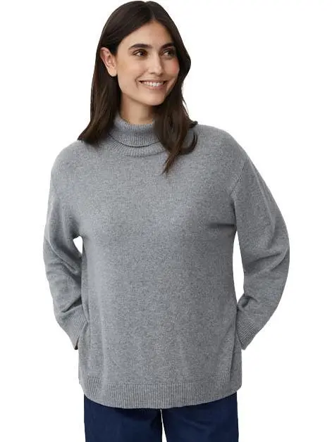 MASAI COPENHAGEN Mafaricka Long Sleeve Roll Neck Sweater - M. Grey Mel.
