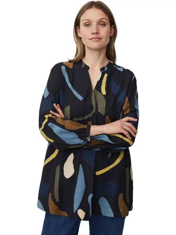 MASAI COPENHAGEN Magenevra Long Sleeve V-neck Tunic - Proven Blue