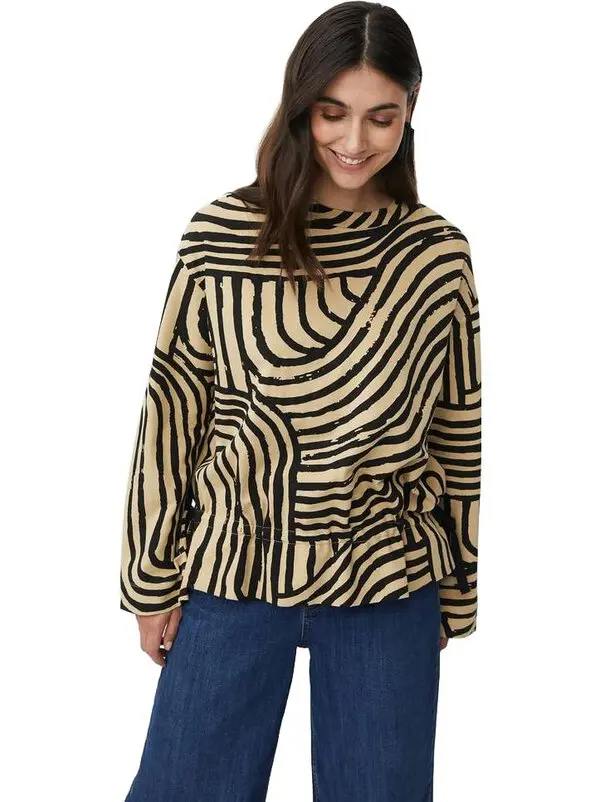 MASAI COPENHAGEN Mabidia Long Sleeve Jersey Top - Travertine