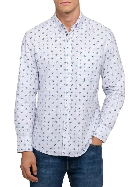 BROOKLYN BRIGADE Diamond Print Oxford Basic - White