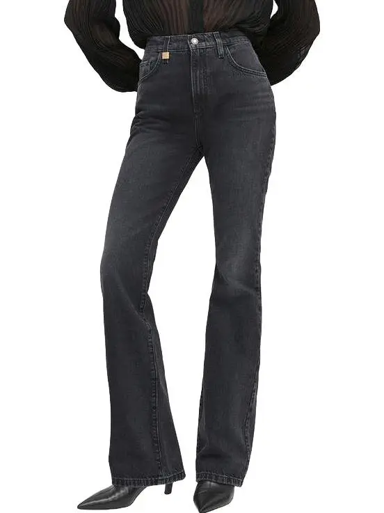 FAVORITE DAUGHTER Valentina Super High Waist Mini Bootcut Jeans - Mayfield