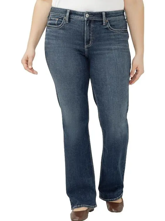 SILVER JEANS CO. Suki Curvy Mid Rise Bootcut Jeans - Sutton
