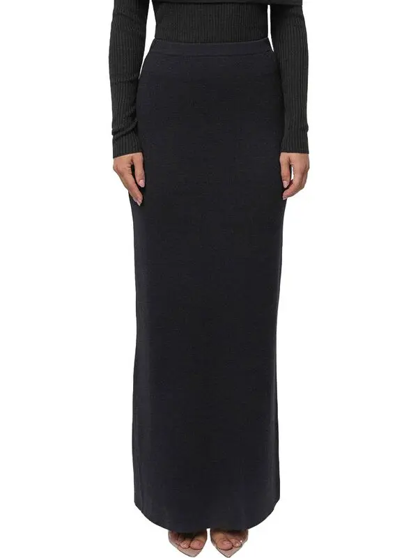 JLUXLABEL Knit Maxi Skirt - Black