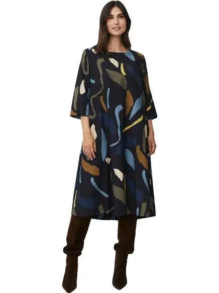 MASAI COPENHAGEN Manovenza Graphic Print Dress - Proven Blue