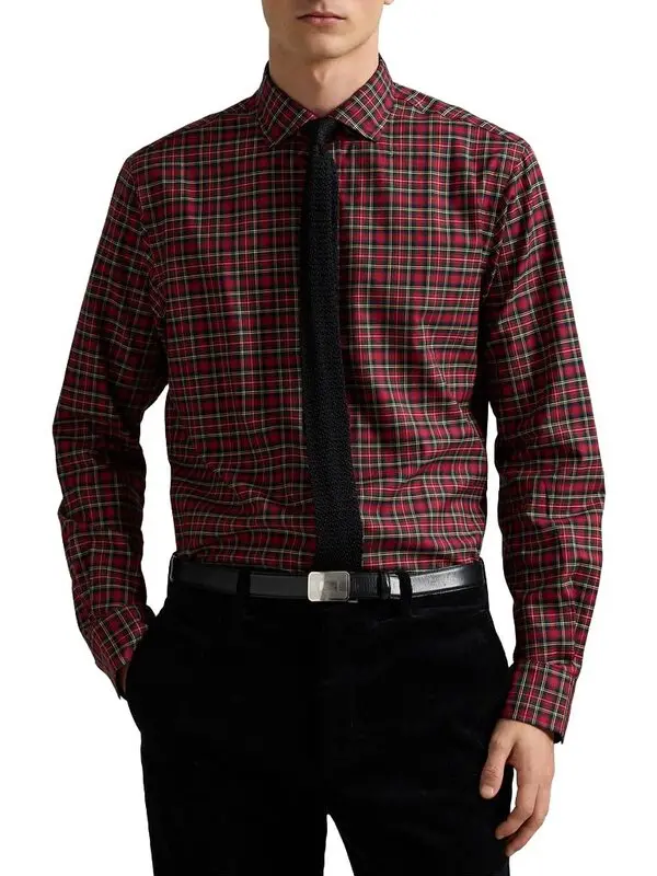 Polo Ralph Lauren Classic Fit Plaid Cotton Twill Button-up Shirt - Red Green Multi